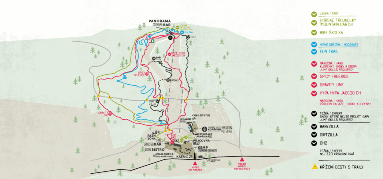 Map of Bikepark Kopřivná - Kopřivná